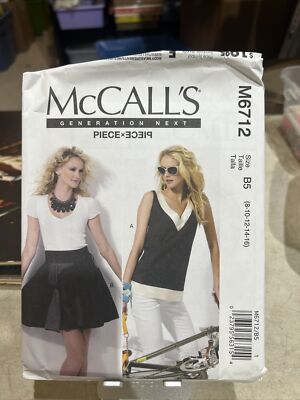 McCall's M6712 Generation Next Sewing Pattern - Circle Skirt & Top 8-16 ...