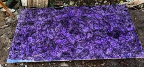 Purple Amethyst Gemstone Dining And Kitchen Countertop Decor Handmade ...