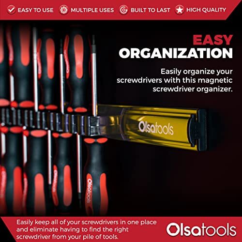 Olsa Tools Magnetic Screwdriver Organizer | Professional Quality Tool ...