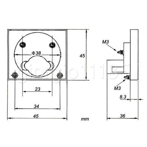 DC 0 ~ 100mA Analog AMP Current Pointer Needle Panel Meter Ammeter 91C4 ...