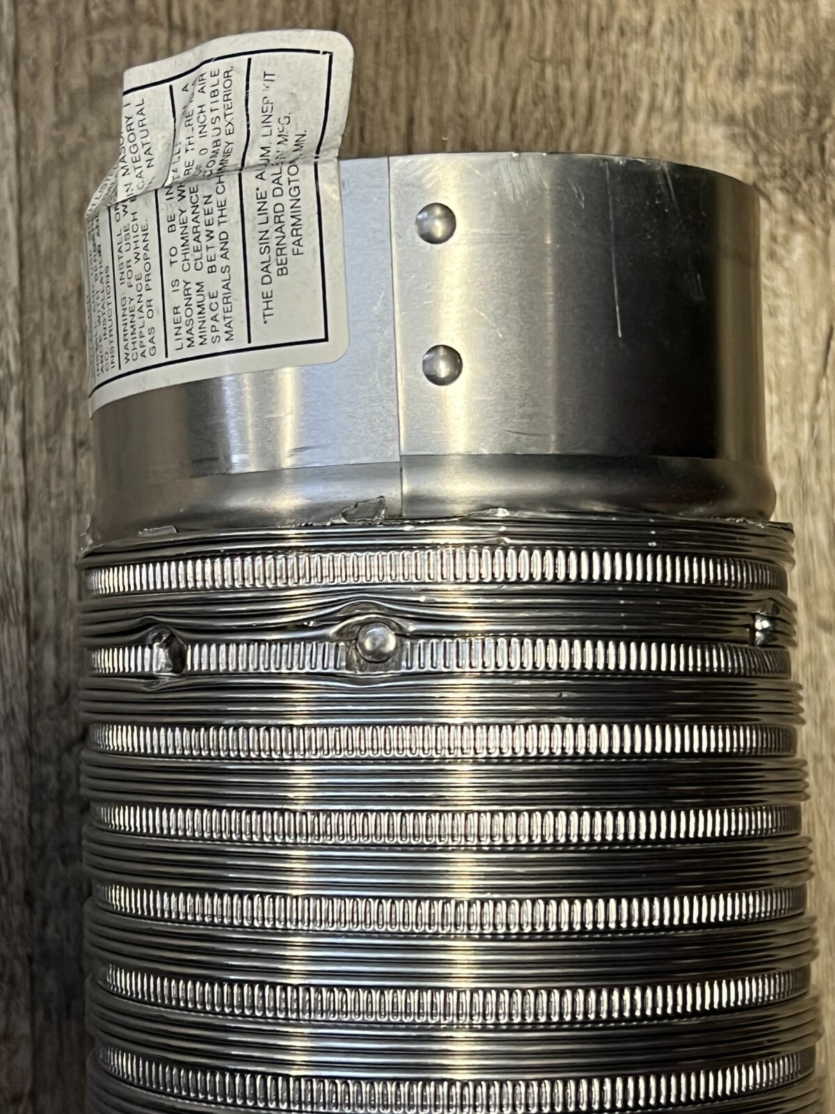 BDM Dalsin Gas Chimney Liner Aluminum Flexible 4" x 10" Tube Venting ...