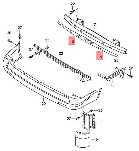 Genuine Foam Filler Piece Left A. Right VW 7H0807252 | eBay