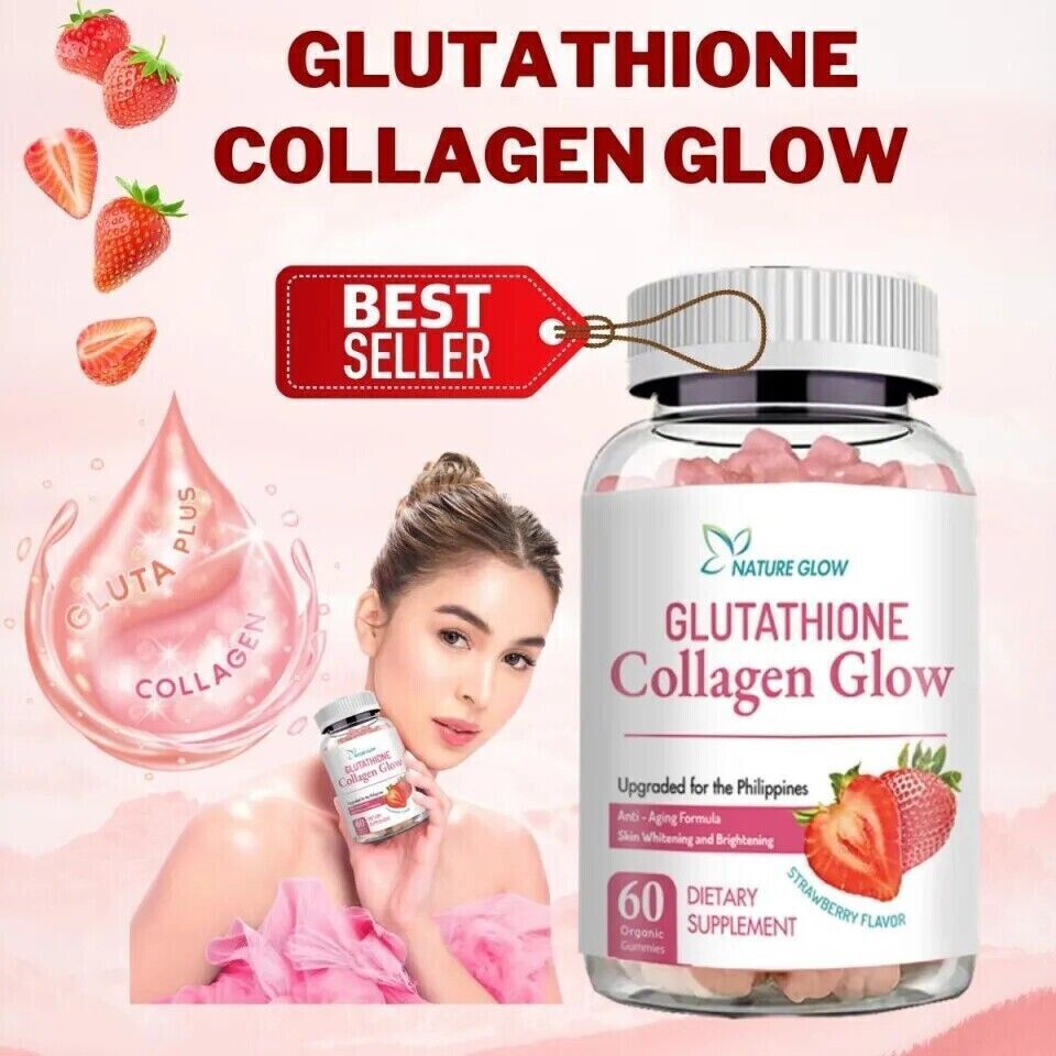 Nature Glow Glutathione Collagen Glow 60 Organic Gummies Shipping from ...