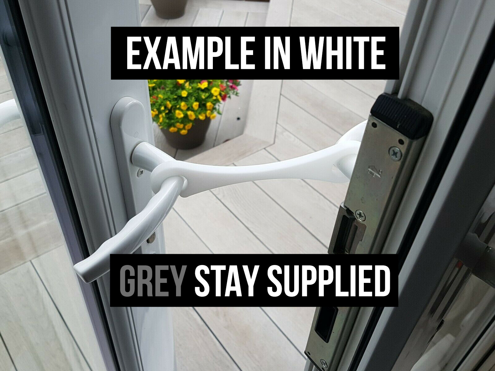 DOOR.STAY! GREY French Door Stay, Patio Door Holder, Restraint, Easy ...