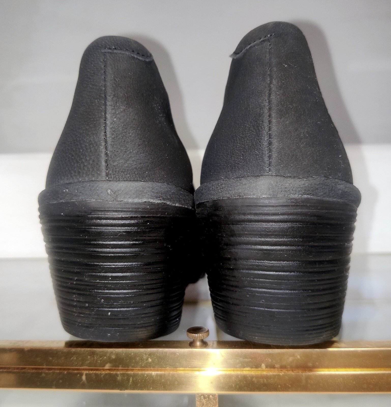 Fly London YAZ Ballerina Wedge Black Leather Slip On … - Gem