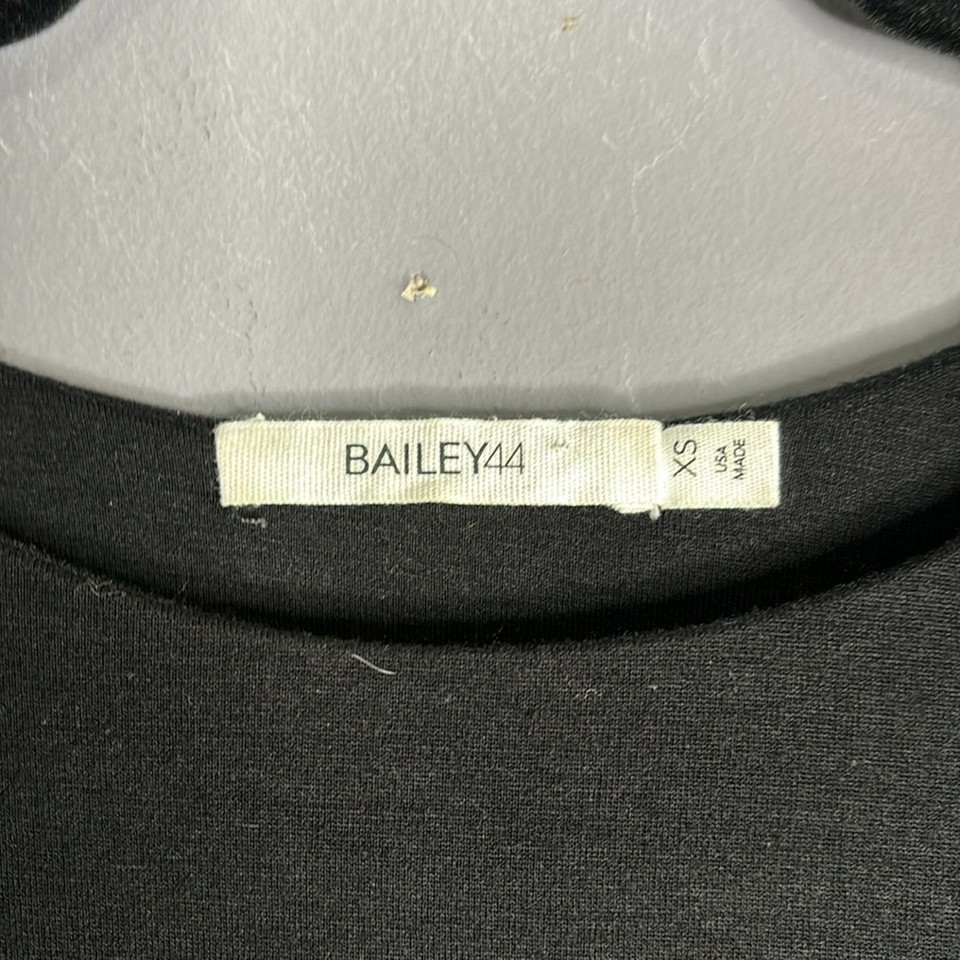 Bailey 44 Black Long Sleeve Drop Waist Dress Green Plaid Bottom Size XS ...