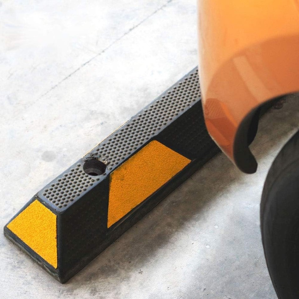 72" Rubber Parking Block RV Trailer Wheel Tire Stopper Garage Vehicle ...