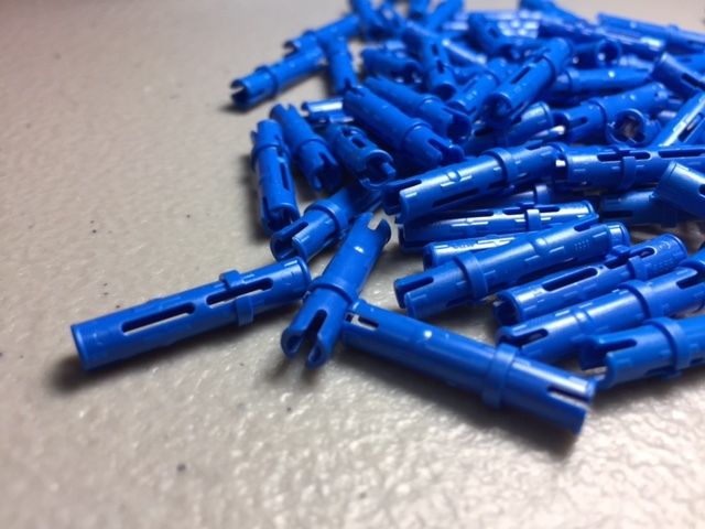 NEW LEGO BLUE TECHNIC Pin 3L with Friction Ridges Lengthwise 6558 ...