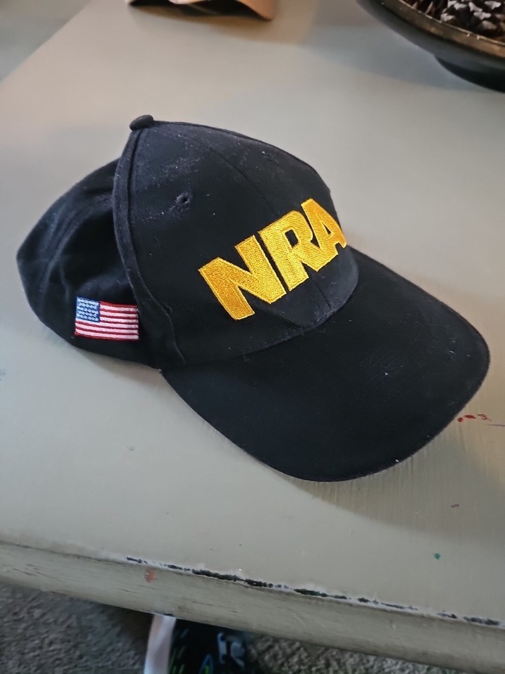 NRA American Flag Mens Hat Cap Black National Rifle Association USA ...