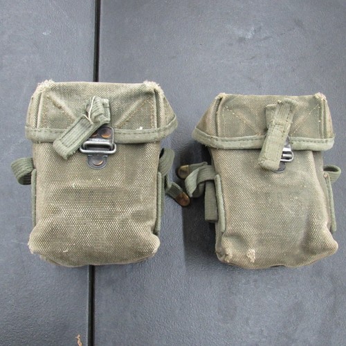 US GI M56 small arms pouch pair Vietnam Dated average wear (A4) | eBay