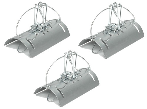 3x Ground Tunnel Barrel Duffus Mole Vole Traps Fast Control Heavy Duty ...