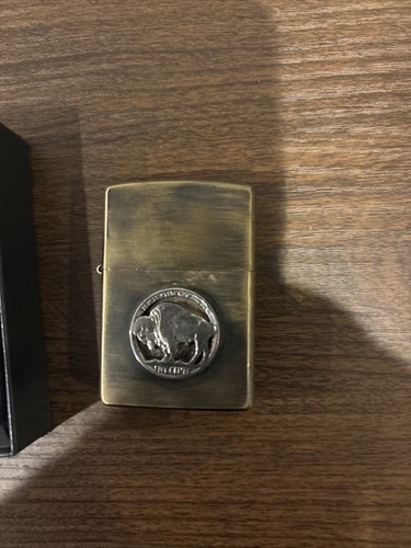Zippo Steve West X Silver Piston Buffalo Nickel Lighter Never Struck ...