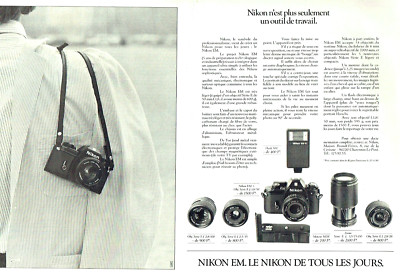 publicité Advertising 0323 1980 Appareil photo Nikon EM 2 pages | eBay