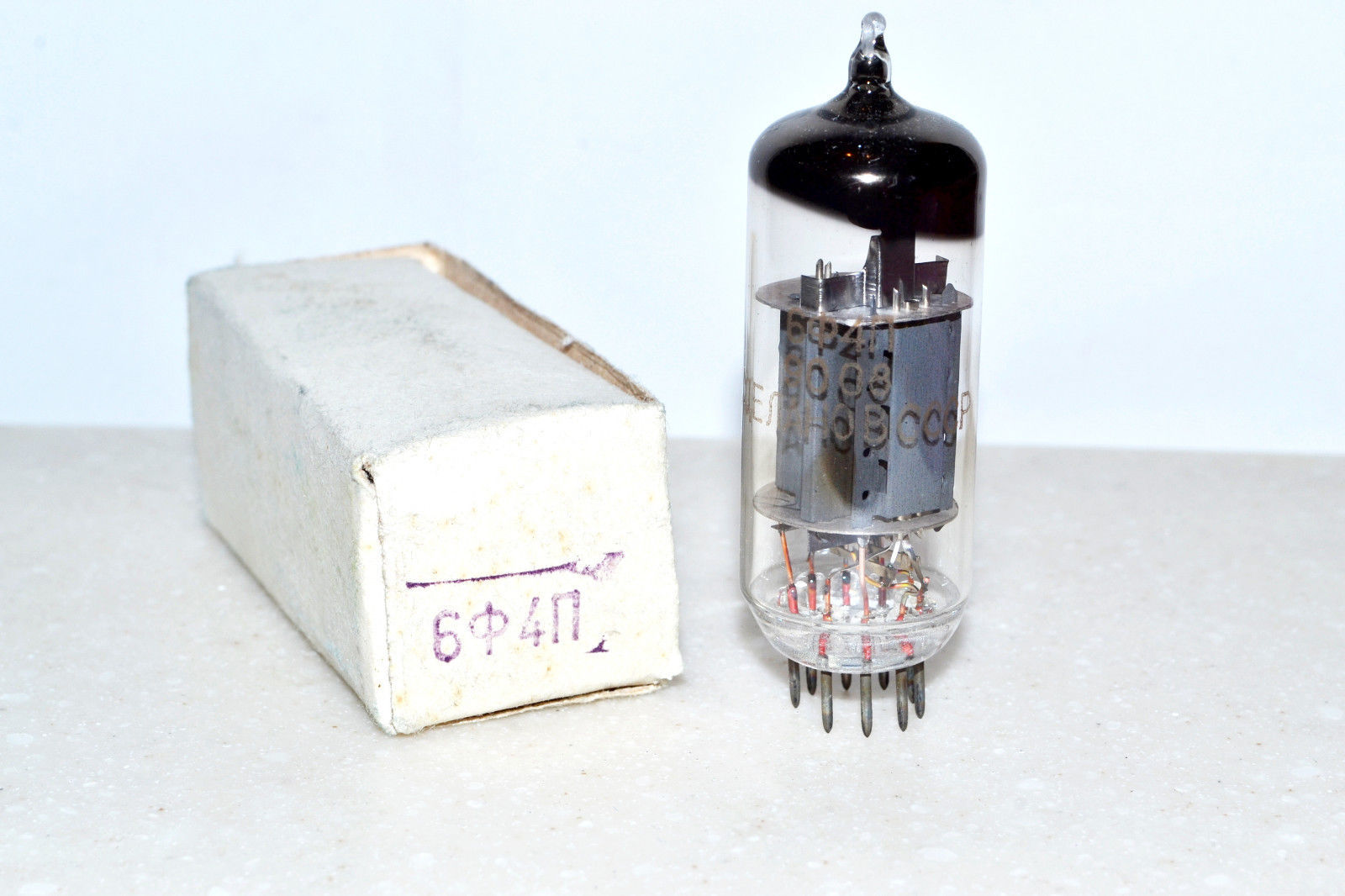 10x 6F4P = ECL84, 6DX8, 6DQ8 Triode Pentode Tube GOLD GRID Soviet SAME ...