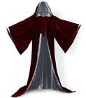 New Stock! Wine Red Cape Hooded Cloak Wizard Robes Costumes Lined in 10 ...