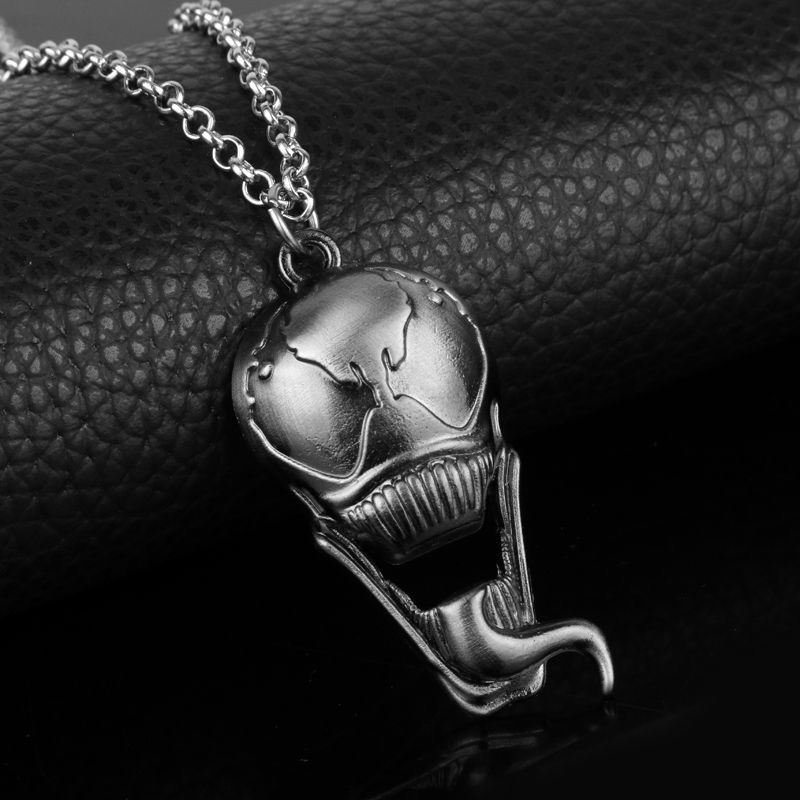 Marvel Comics Venom Mask Pewter 2" Pendant with Heavy Duty 20" Link ...