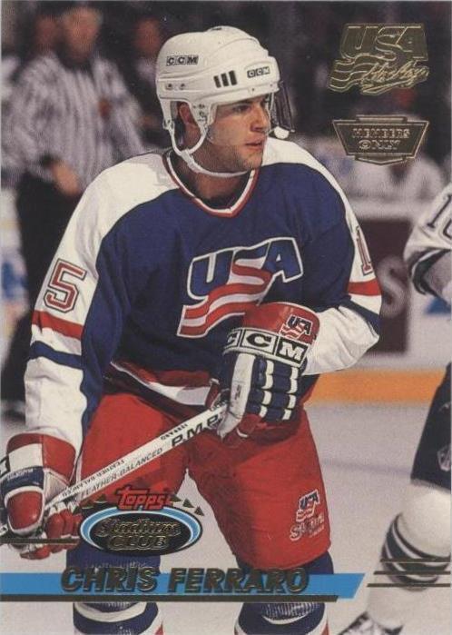 1993-94 Topps Stadium Club - Team USA Chris Ferraro #5 Members Only (RC ...