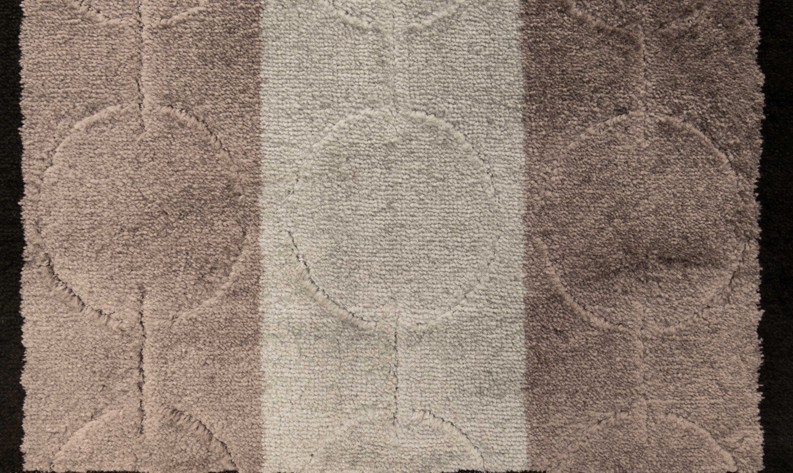 Rug Runners Custom Size Circle Design Grey Washable Non Skid 26"/30"/36 ...