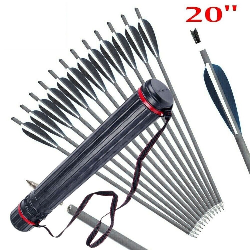 12Pcs 20-inch Archery Carbon Crossbow Bolts Arrow OD 8.8mm and Arrow ...