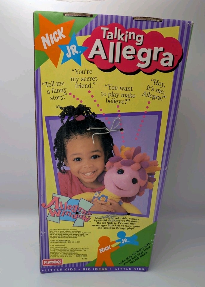 Playskool Talking Allegra Plush 15” Doll Nick Jr 1995 - In Box. Working ...