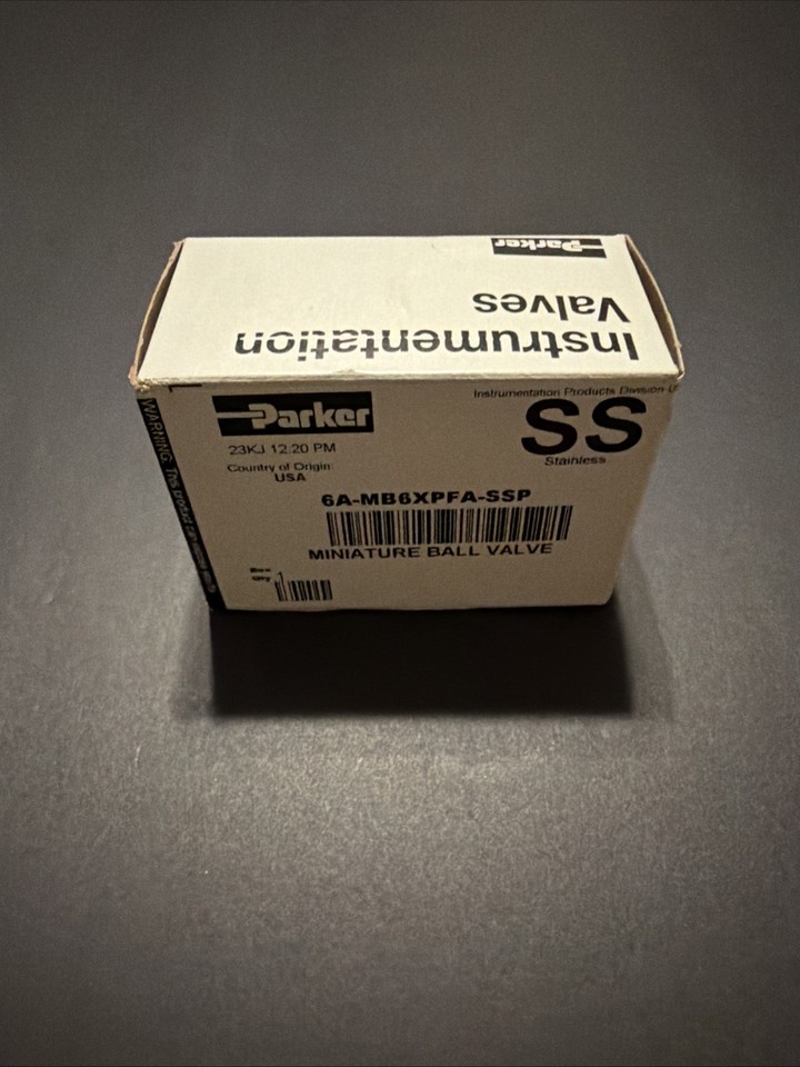 Parker 6A-Mb6xpfa-Ssp 3/8" Compr Stainless Steel Ball Valve 3-Way | eBay