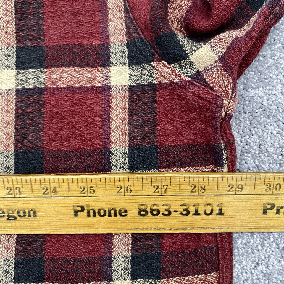 RRL Ralph Lauren Flannel Shirt Men's XXL Red Tartan Plaid Heavy Camping ...