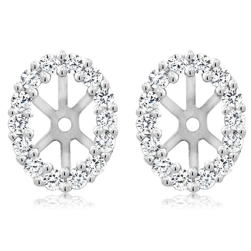 925 Sterling Silver Zirconia Stud Earrings with Removable Jackets For ...