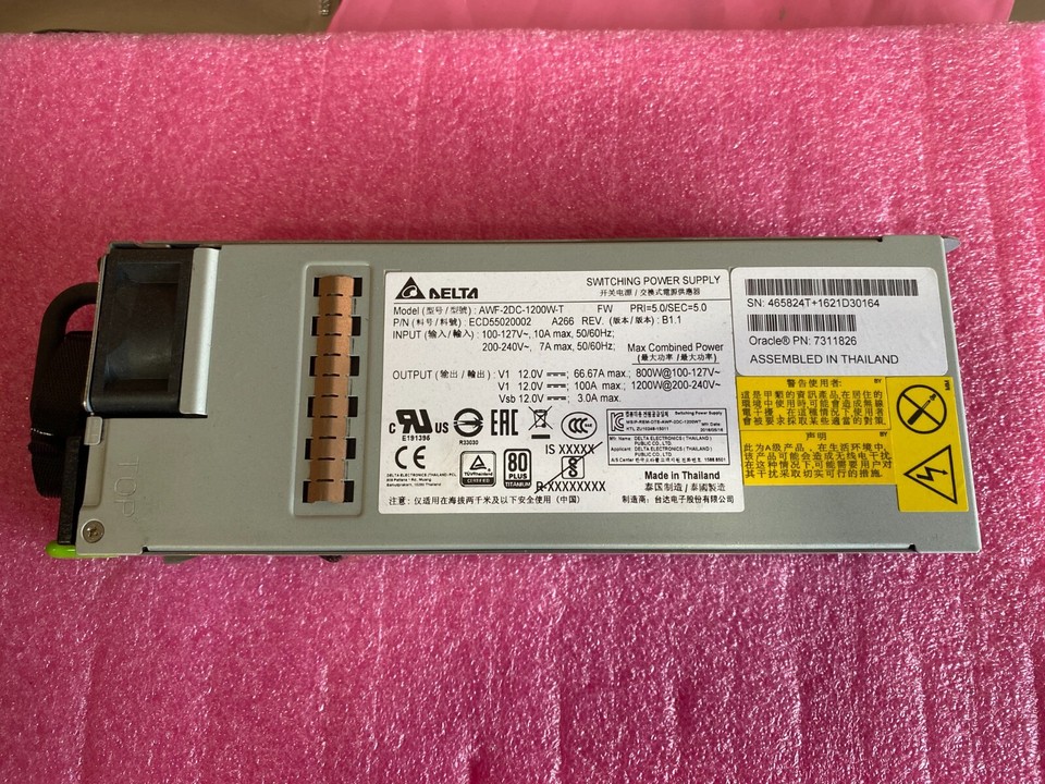 Sun / Oracle 7311826 Type A266 1200 Watt AC Input Power Supply for S7 ...