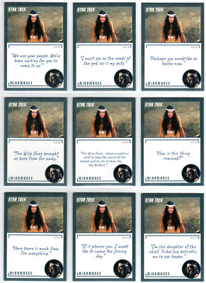 STAR TREK TOS ARCHIVES & INSCRIPTIONS #73 BASE SET MIRAMANEE ALL 19 ...