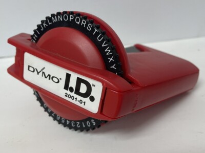Vintage Dymo I.D. Ribbon Label Maker Gun 2001-01 Red Tested And Working ...