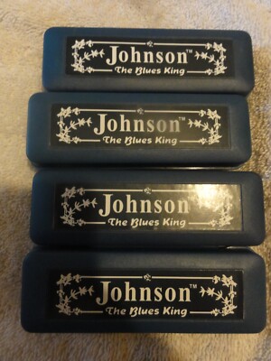 NEW in plastic Case Johnson Blues King BK-520-C Harmonica Lot of 4 | eBay