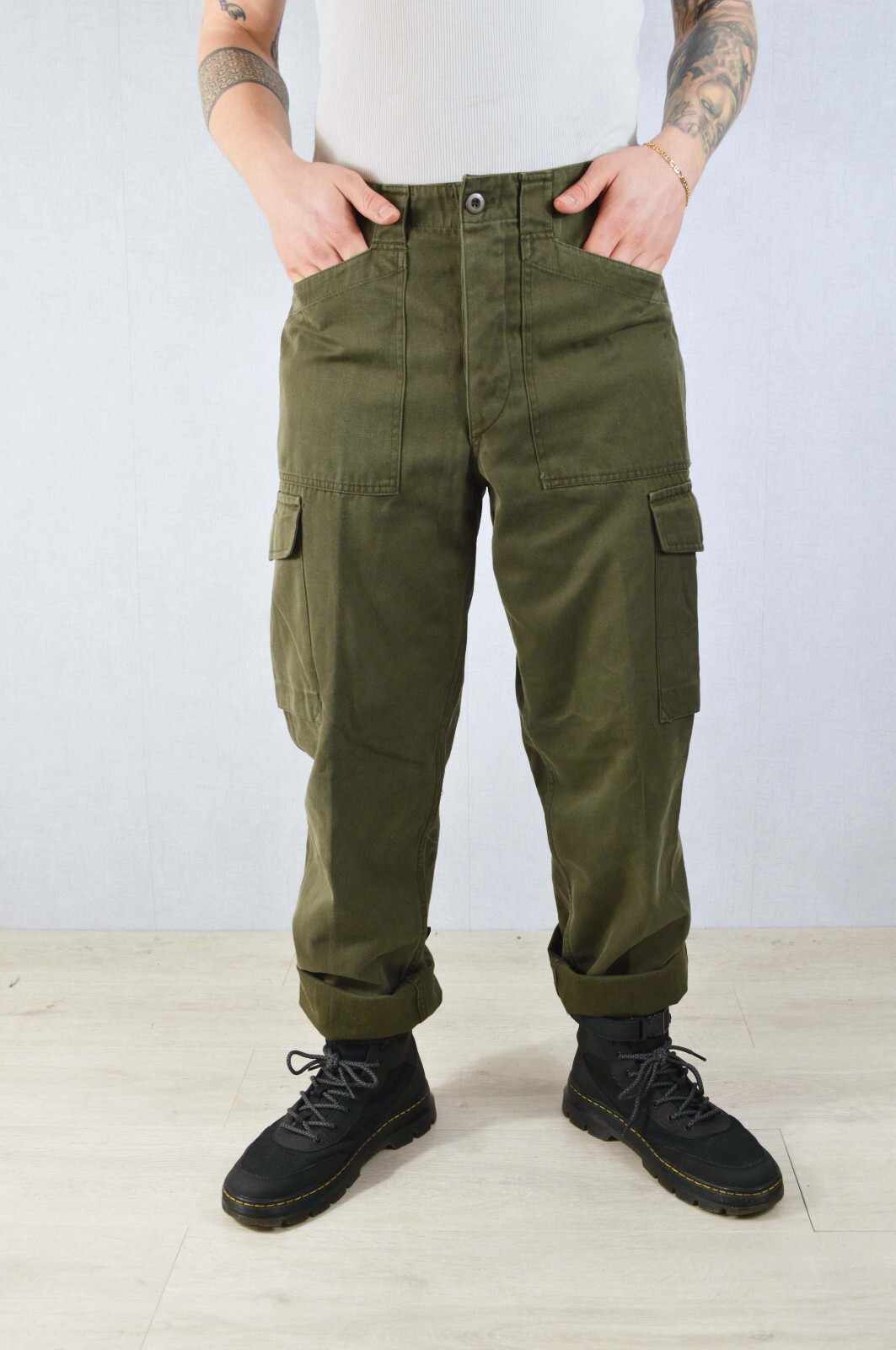 Austrian Fatigue Cargo Trousers Army Green - Various … - Gem