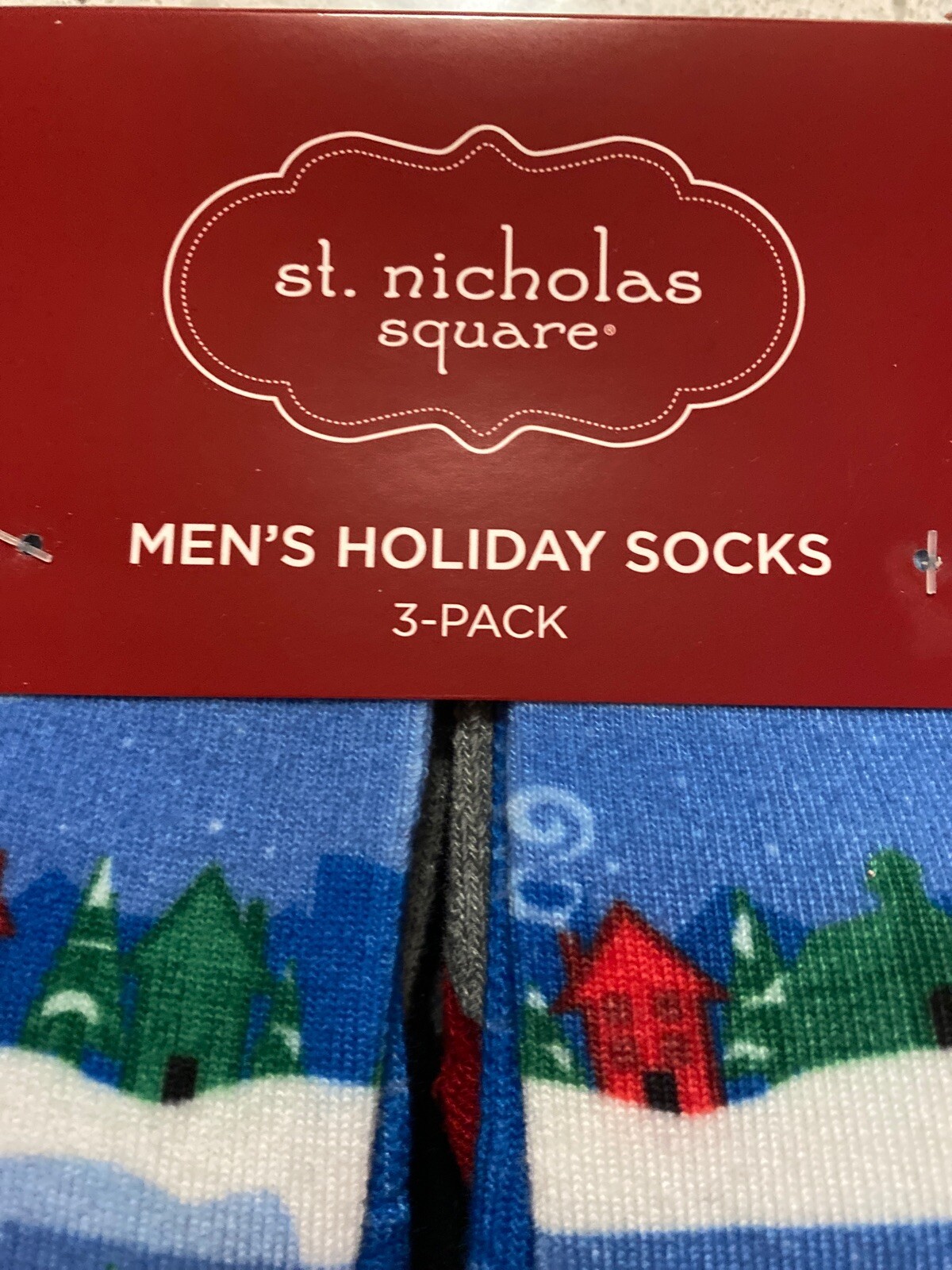 St Nicholas Square 3pk Mens Holiday Socks $18 NWT Fits Shoe Sz 7-12 | eBay
