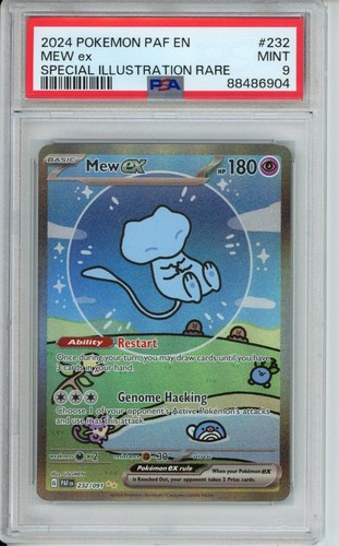 PSA 9 Mew ex 232/091 SIR Special Illustration Rare Paldean Fates 2024 ...