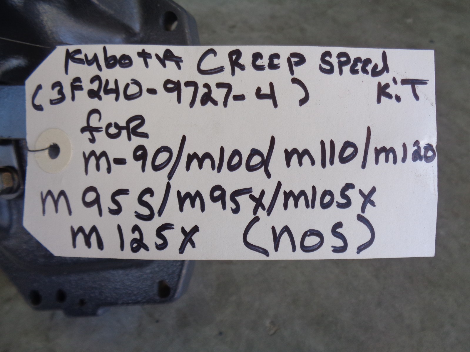 KUBOTA CREEP SPEED KIT. ( 3F240-9727-4 ) (NOS) | eBay