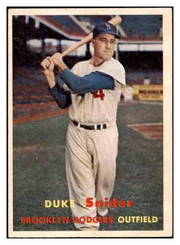 1957 TOPPS #170 DUKE SNIDER DODGERS EX-MT SET BREAK 503622 (KYCARDS) | eBay