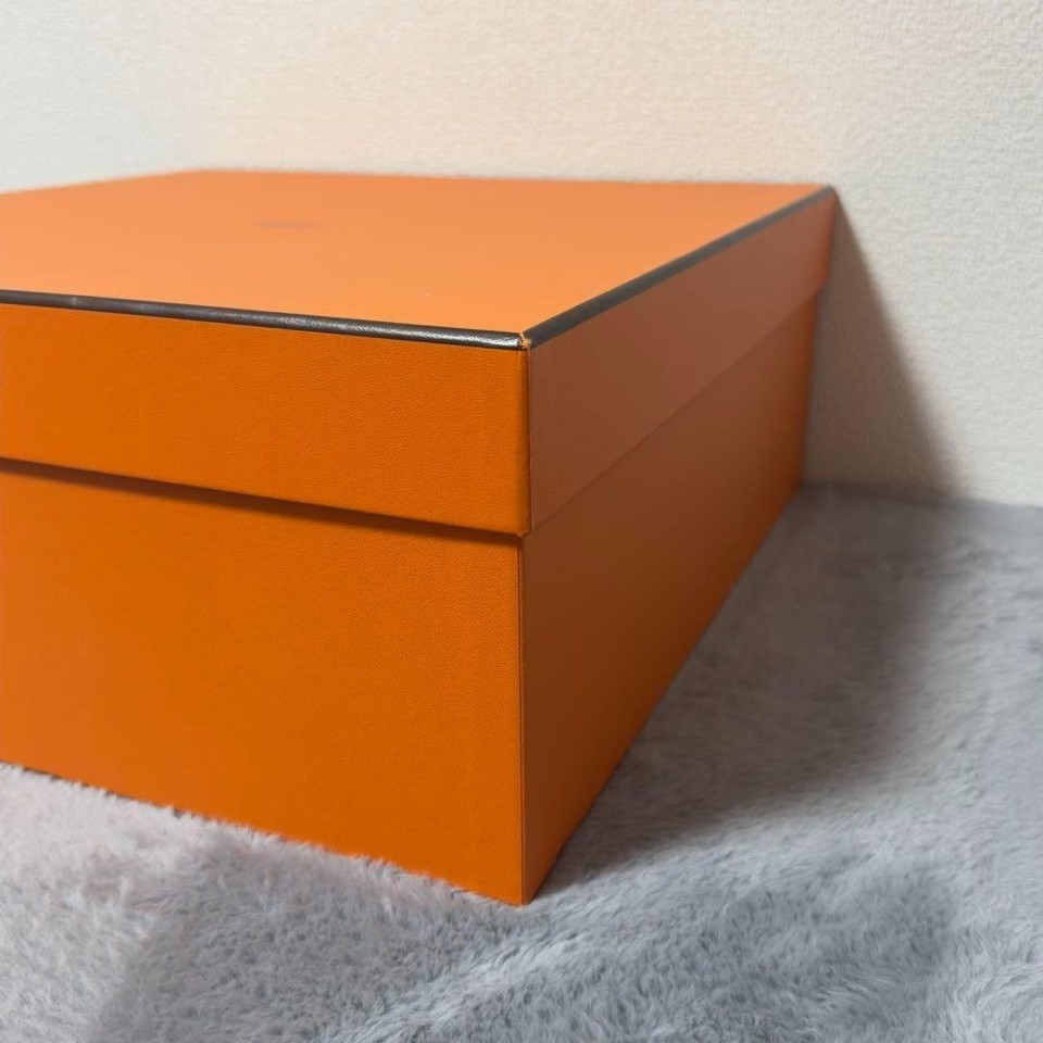 HERMES Empty Box for Birkin 30 Orange Rectangle Storage Gift Box 43×43× ...