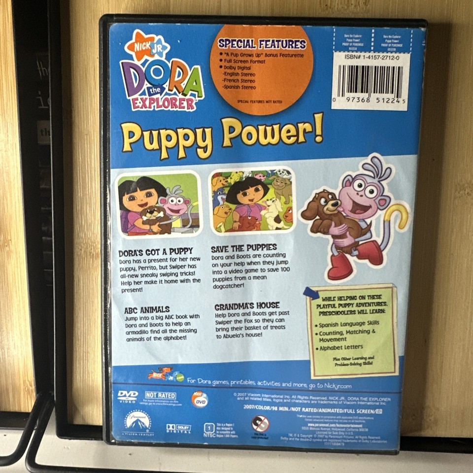 Dora The Explorer - Puppy Power! DVD Harrison Chad Kathleen Herles ...