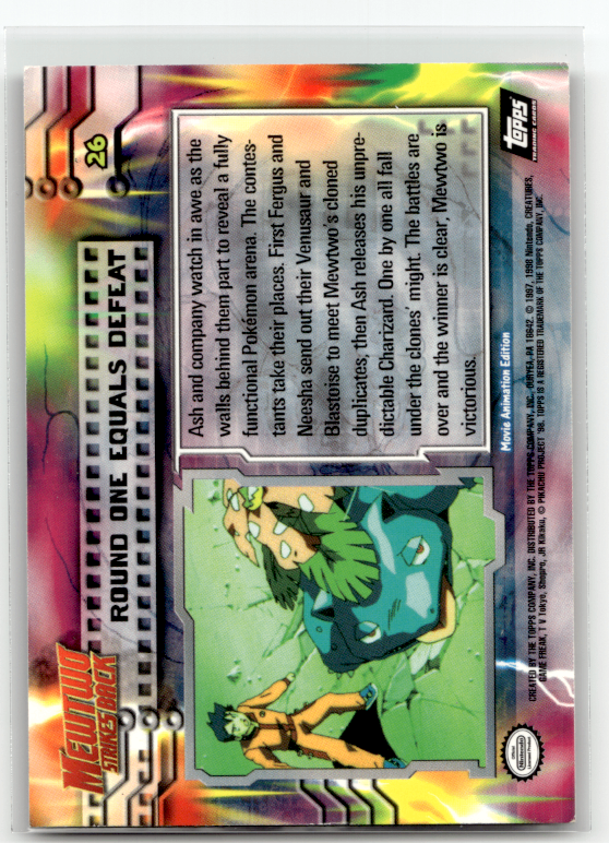 Pokemon Round One Equals Defeat 2000 Mewtwo Strikes Back Topps 26 | eBay