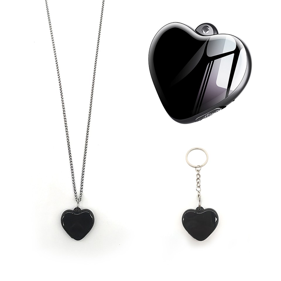 Mini voice activated recorder hidden necklace recording listening spy ...