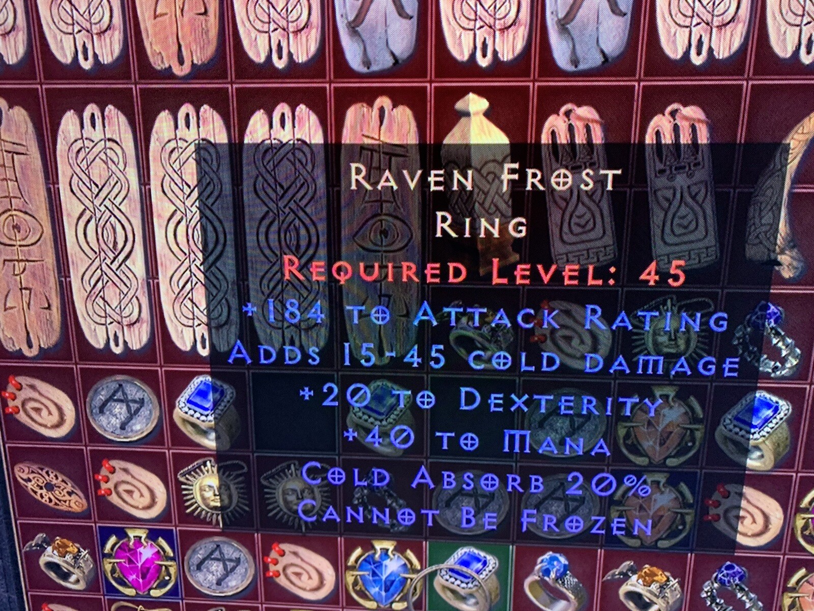 perfect dex raven frost ring unique d2 xbox Sc | eBay