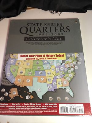 State Series Quarters Collector's Map New 1999- 2009 | eBay
