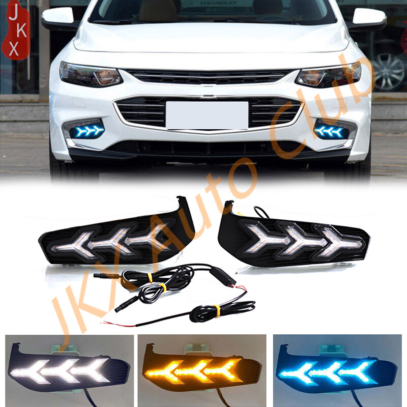 FOR Chevrolet Malibu 2016-2018 LED Daytime Running Light DRL Lamp Turn ...