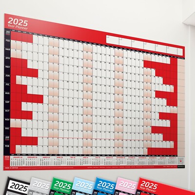 2025 Calendar Wall Planner Staff Holiday Calender Project Chart 14 ...
