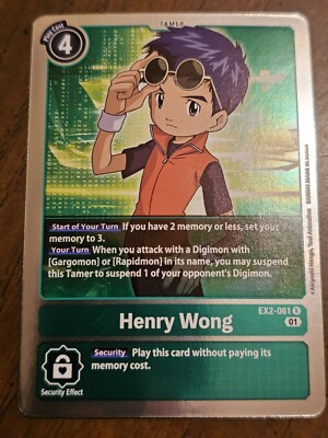 Henry Wong EX2-061 R Digimon CCG | eBay