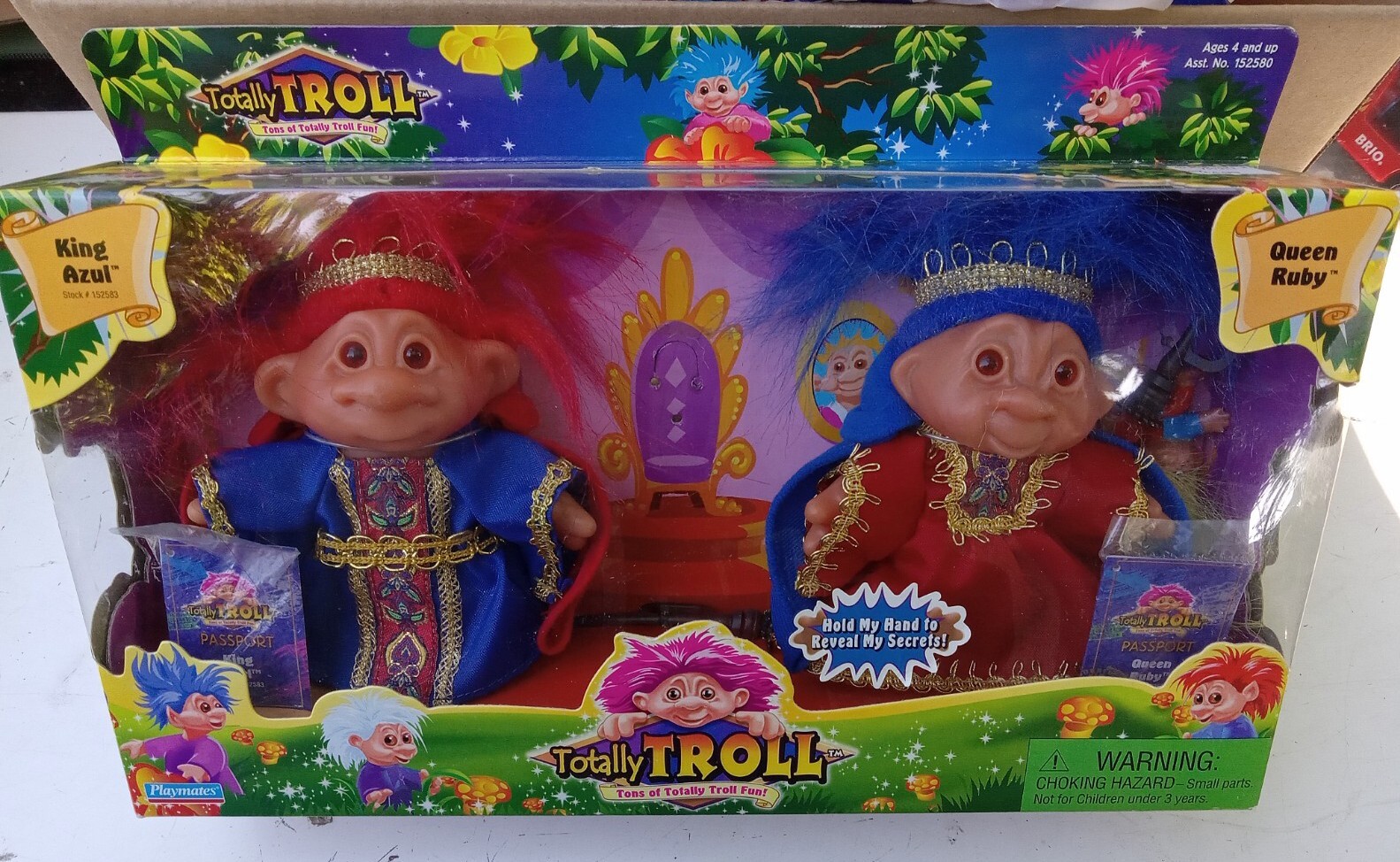 Vintage Totally Trolls King Azul Queen Ruby Figures Playmates NEW | eBay