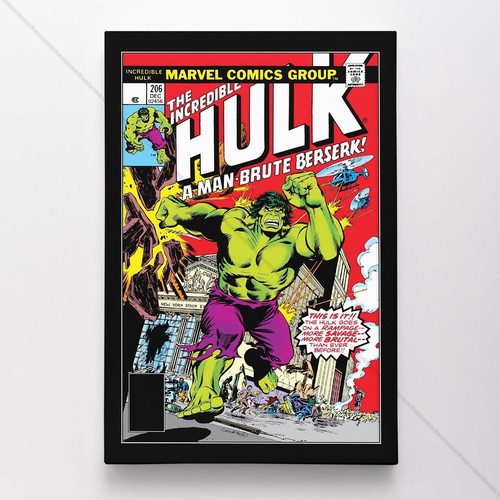 Incredible Hulk #206 Poster Canvas Superhero Marvel Comic Book Print | eBay