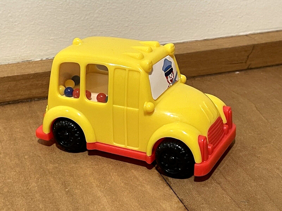 McDonald's Ronald School Bus Clown Rattle 2008 Yellow Happy Meal | eBay