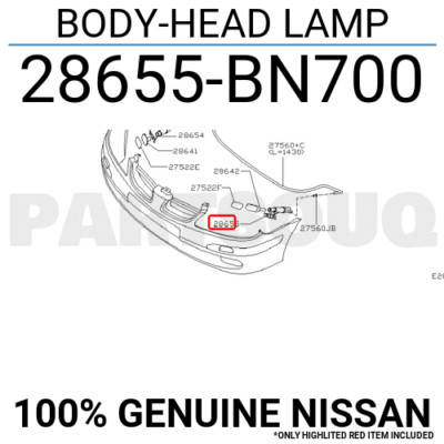 28655BN700 Genuine Nissan BODY-HEAD LAMP 28655-BN700 | eBay