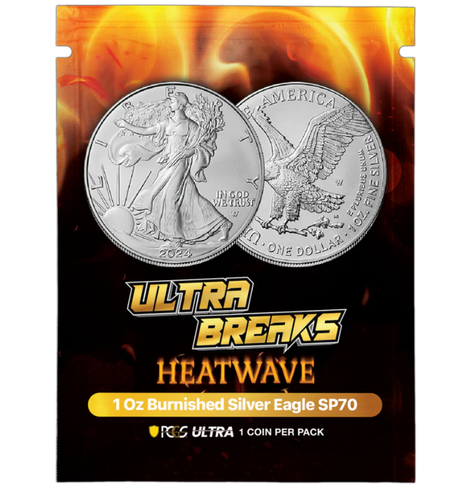 2024W Ultra Breaks HEATWAVE Silver Eagle Burnished PCGS SP70 Coin ...